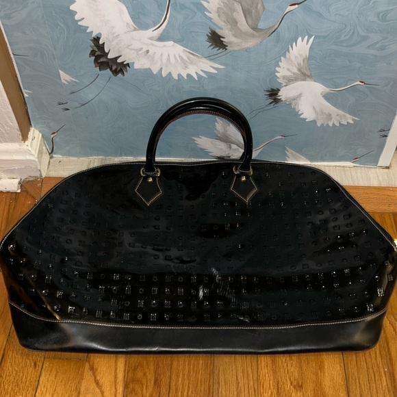 Arcadia | Bags | Arcadia Black Patent Weekender Bag In Like New ...